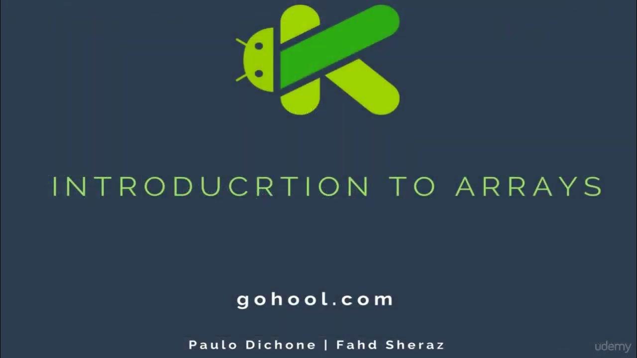 51 - Creating Arrays in Kotlin and Iterate Through - Build Android Apps in Kotlin - YouTube
