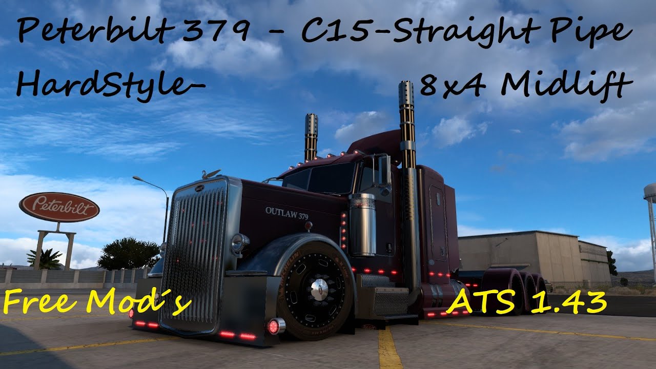Peterbilt 379 Outlaw Design | Free Mod´s C15 Straight Pipe Sound by ...