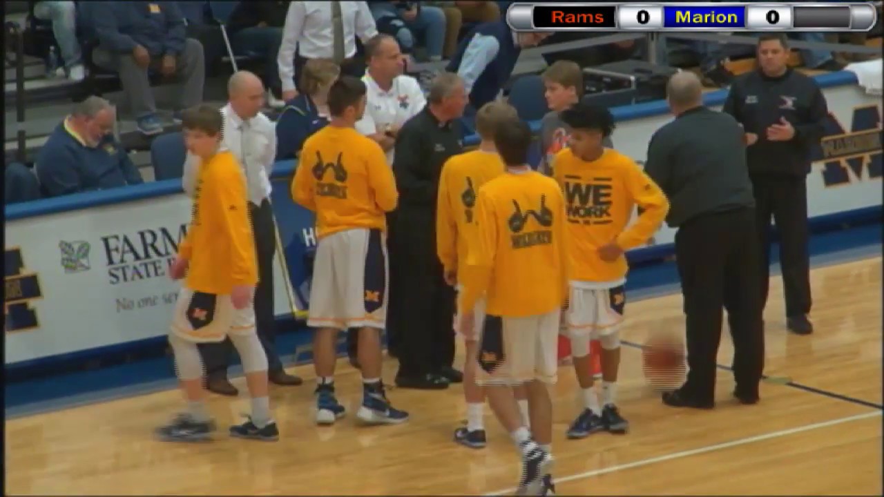 Mt. Vernon Rams Basketball at Marion Wildcats - 2016-17 - YouTube
