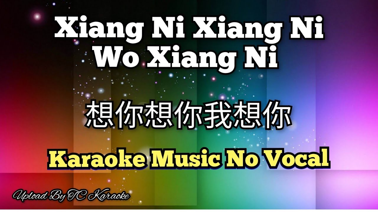 Xiang Ni Xiang Ni Wo Xiang Ni 想你想你我想你 karaoke no vocal - YouTube