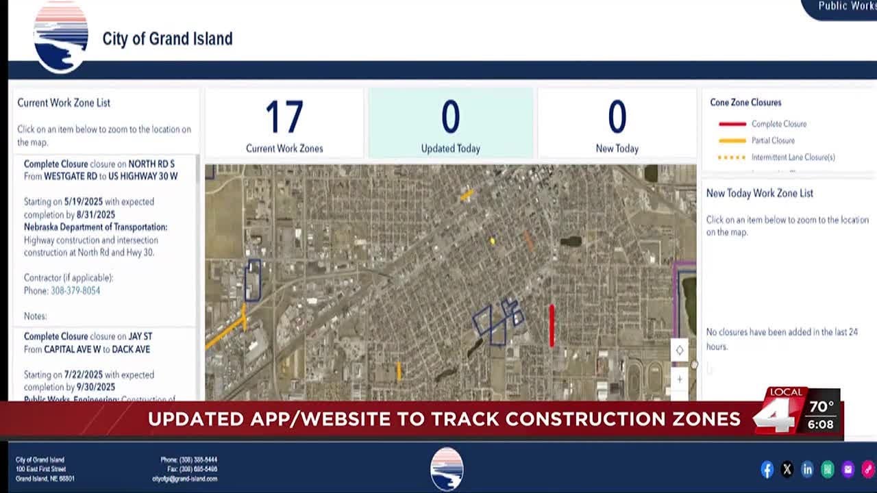 Grand Island Public Works Unveils Updates to Cone Zone Online Tool ...