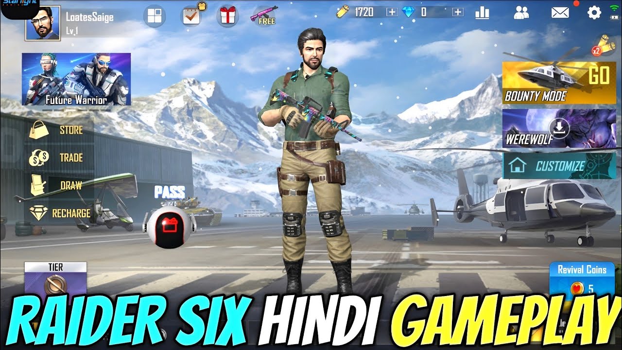 🐯INDIA KA BATTLE ROYAL RAIDER SIX GAMEPLAY - YouTube