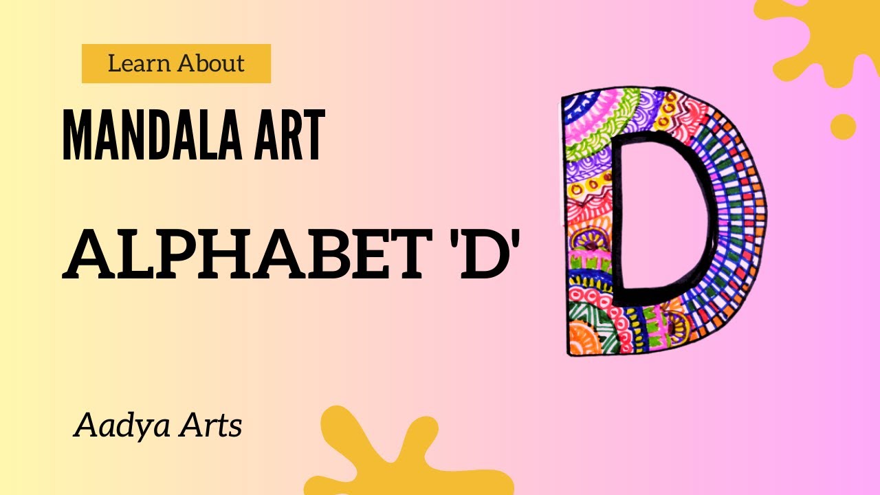 Alphabet Letter D mandala art || How to draw Mandala for beginners ...