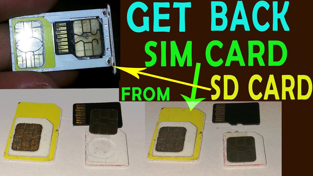 get back sim card from tricked sd+sim method - YouTube