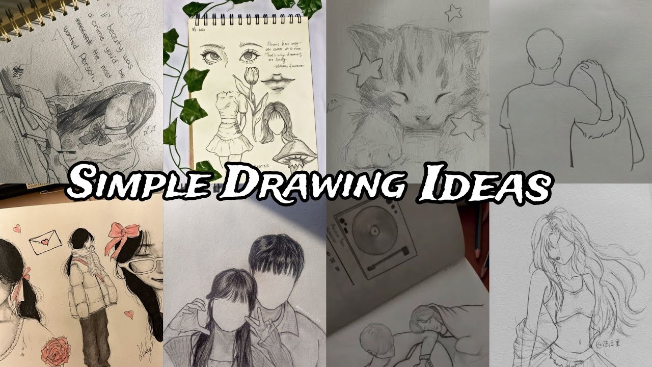 Simple Drawing Ideas | Cute Drawing Ideas | Aesthetic Drawing Ideas ...