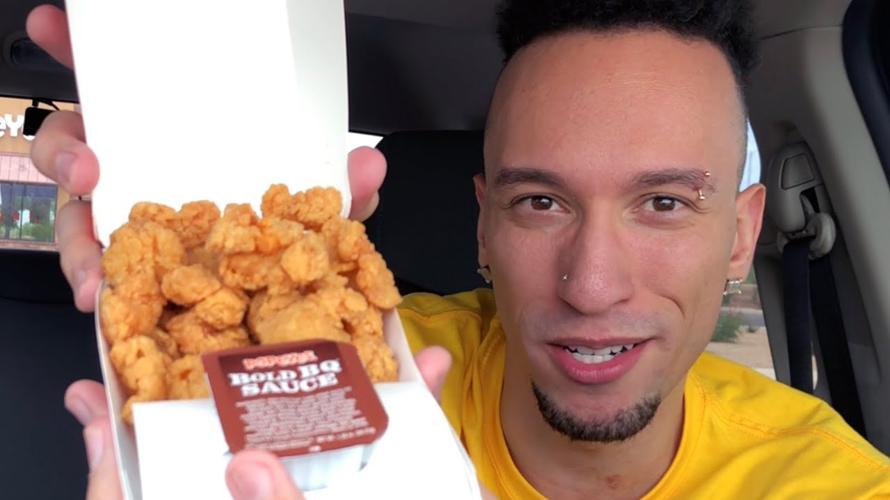 Popeyes NEW $2.49 1/4 lb. Popcorn Shrimp Deal Food Review - YouTube
