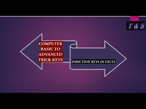 FUNCTION KEY IN EXCEL/ EXCEL WORKBOOK USING FUNCTION KEYS - YouTube