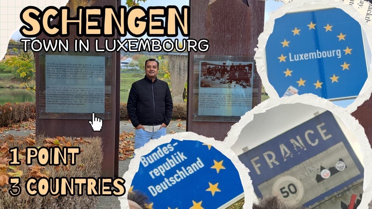 Schengen Town in Luxembourg 🇱🇺 1 Point 3 Countries - YouTube