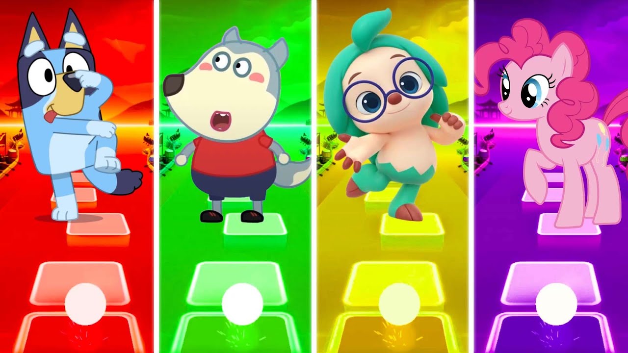Bluey Vs Wolfoo Family Vs Hogi Vs My Little Pony - Tiles Hop EDM Rush ...