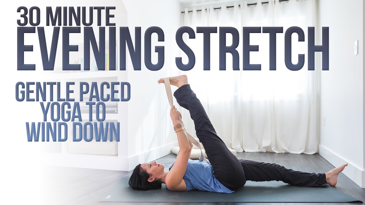 Evening Yoga Stretch to Release Tension from Legs, Hips & Shoulders ...