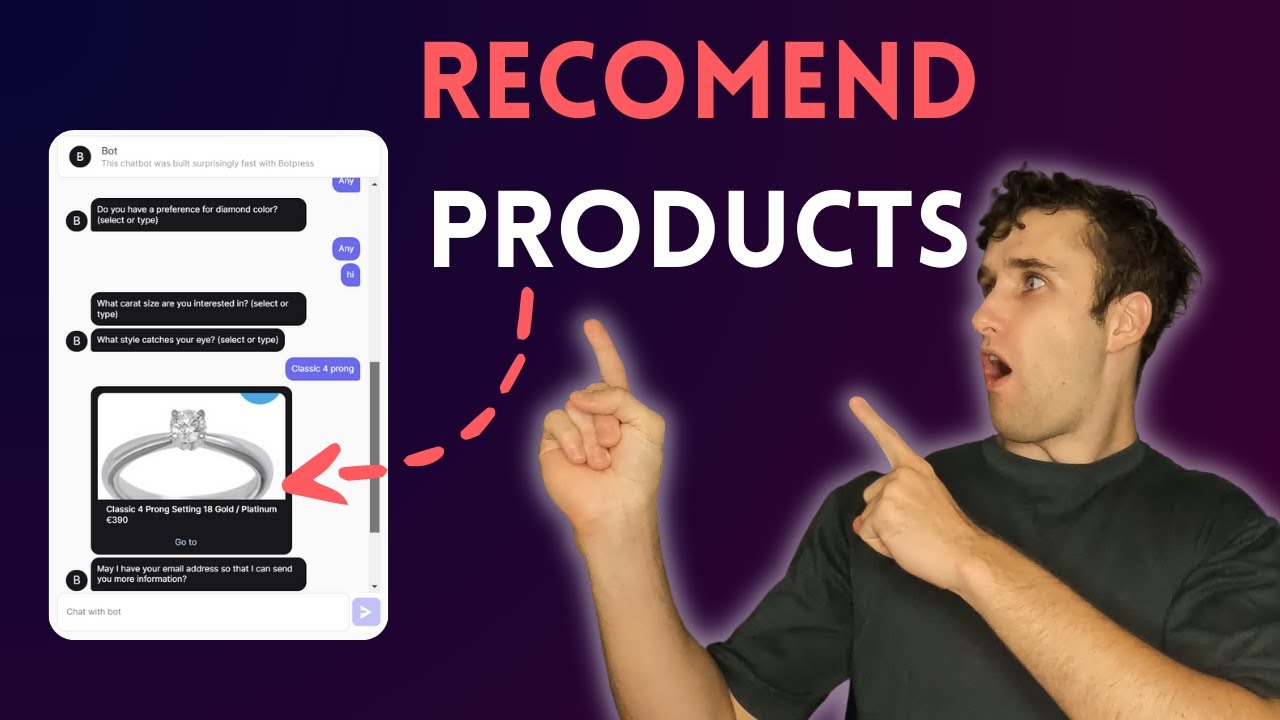 How to Dynamically recommend Products using AI for an ecommerce chatbot ...
