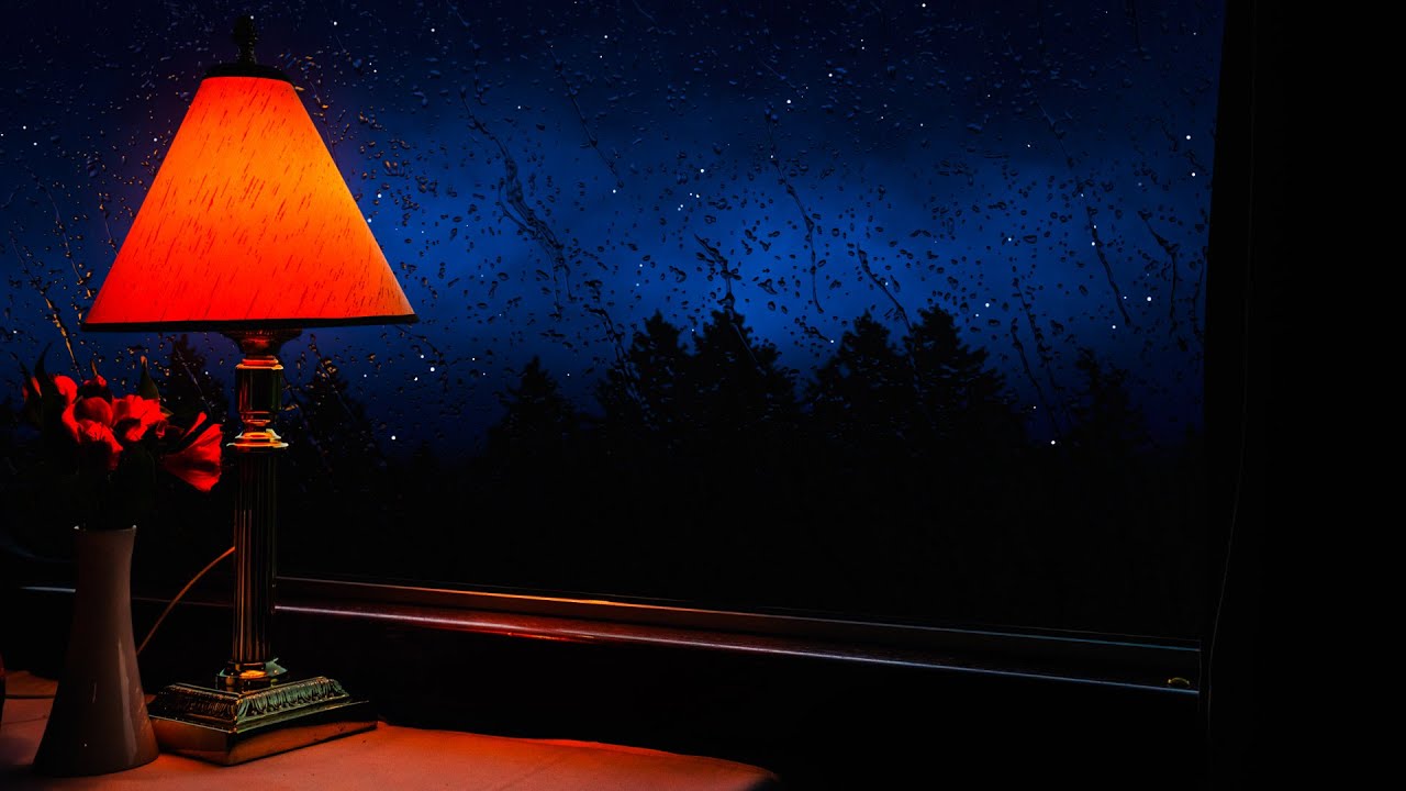 Midnight Train Journey | Window View with Rain Sounds for Sleeping ...