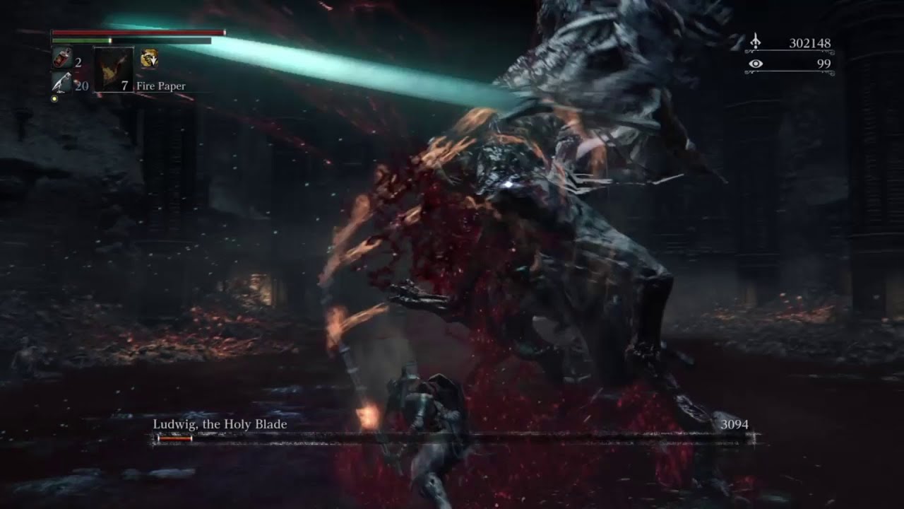 Bloodborne - Ludwig NG+ (No Damage) Beast Cutter - YouTube