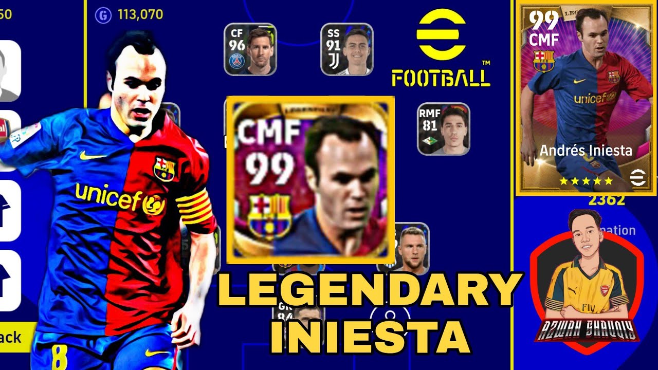 Andres Iniesta Rating 99 🔥 eFootball 22 Mobile - YouTube