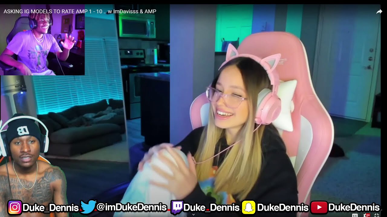 Duke Dennis REACTING TO Girls Rating AMP MEMBERS! - YouTube