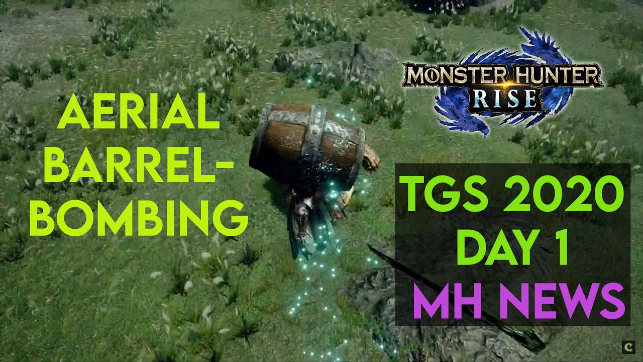 AERIAL BARREL BOMBING in MH Rise - New Content #TGS2020 #Capcom - YouTube