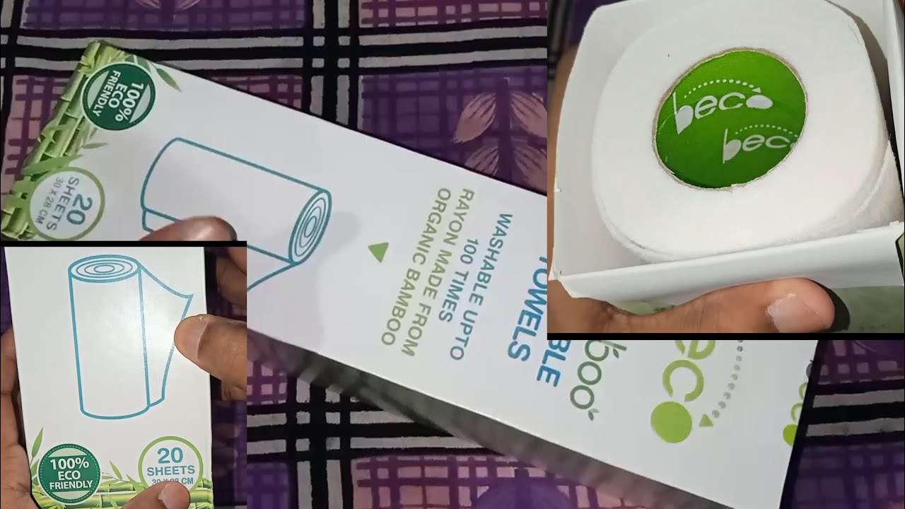 Beco Bamboo Reusable Kitchen towel Roll || Paper Towels || Sasta and ...