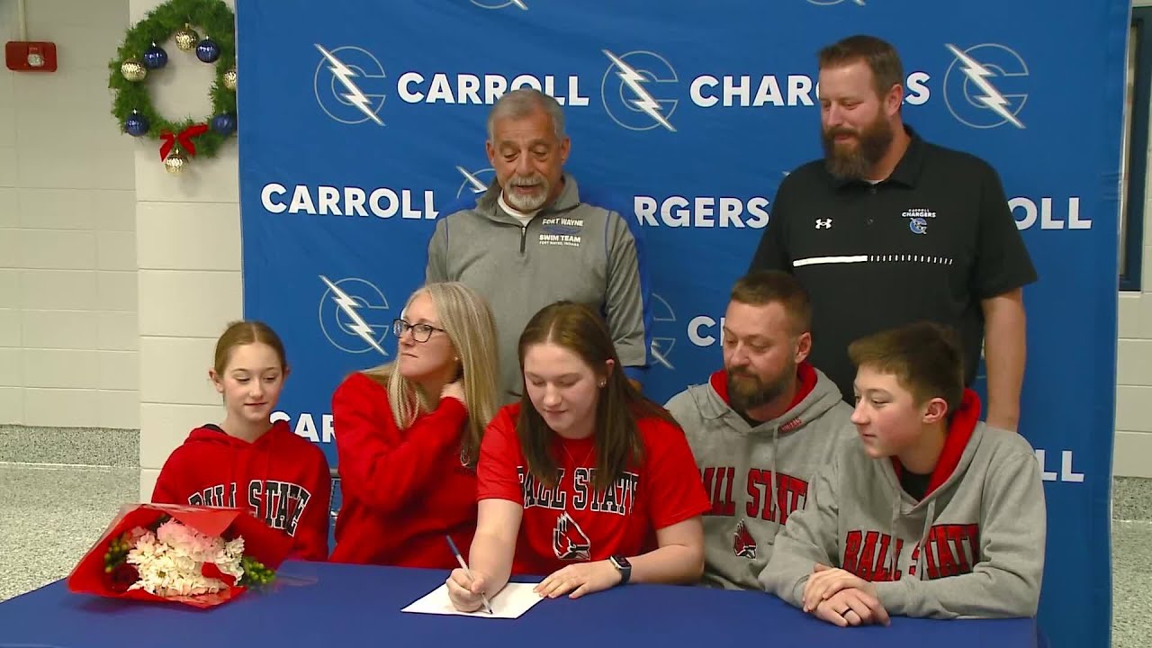 Carroll's Savannah Farlee full signing day interview with Ball State ...