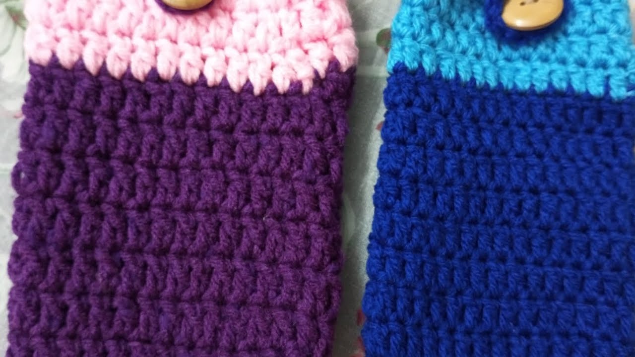 crochet woolen mobile cover very easy - YouTube