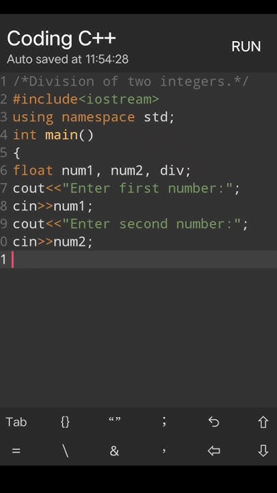 Division of two numbers in c++ | #c++ #shorts #codingZone #viralshorts - YouTube
