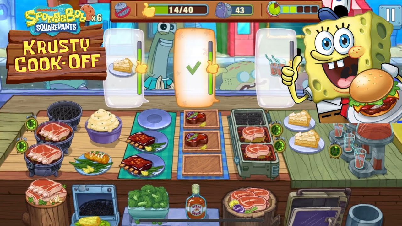 Spongebob Squarepants: Krusty Cook-off game - Barbercue at Sandy’s Bbq ...