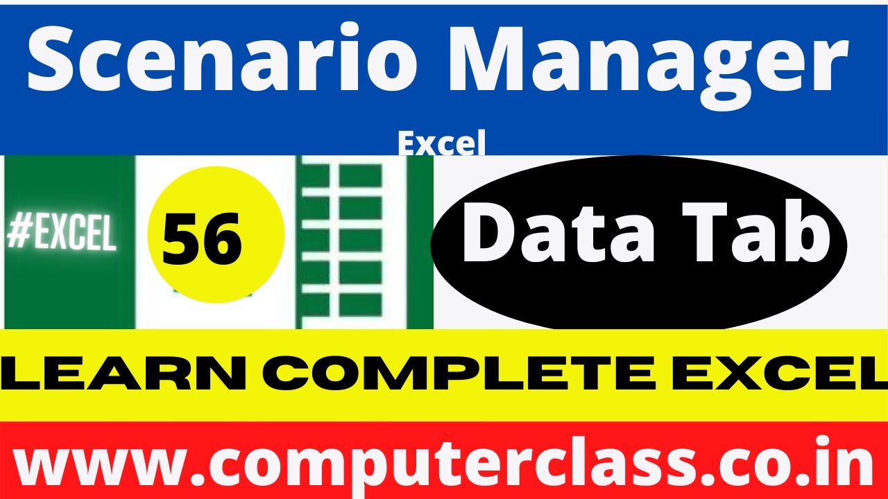 Scenario manager example | Excel Scenario manage example - YouTube