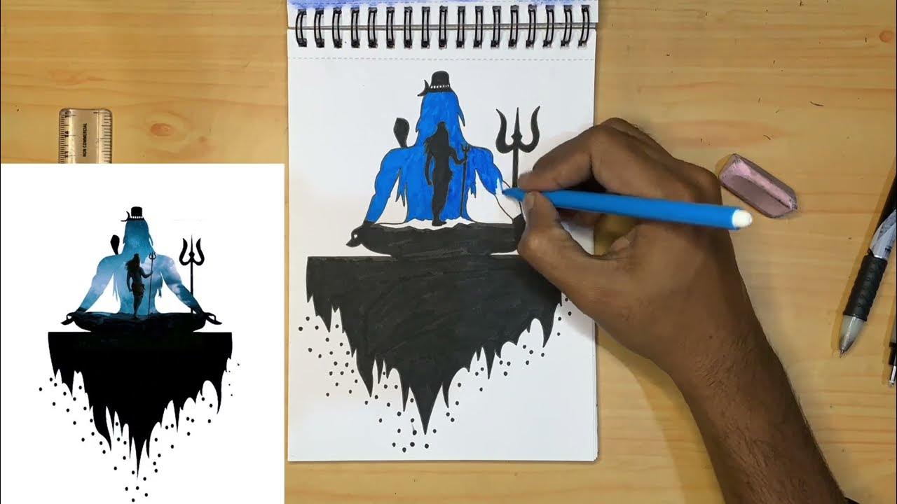 How To Draw Shiv Ji 🙏 Step By Step Tutorial || शिव जी कैसे ड्रा करे ...