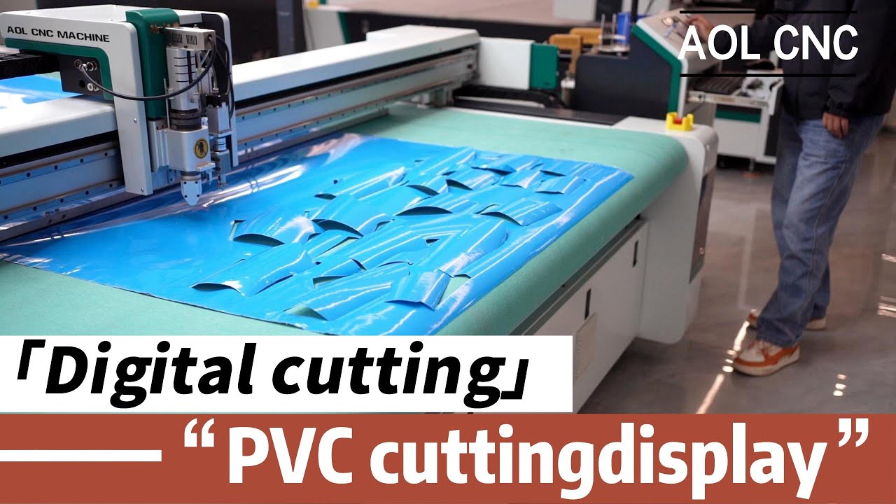 Digital pvc sticker cutting machine---AOL CNC CUTTER - YouTube