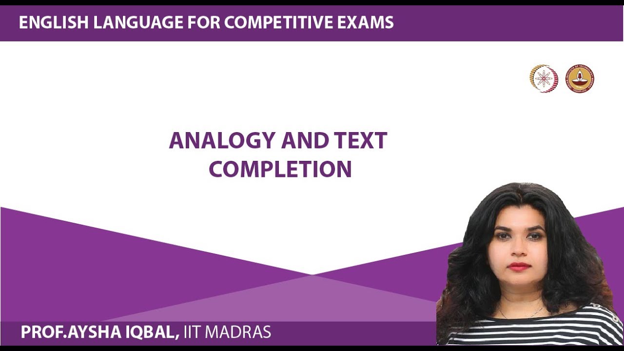Analogy and Text Completion - YouTube