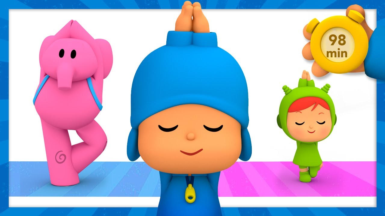 🧘‍♂️ POCOYO AND NINA - At Home Yoga for Kids [98 min] ANIMATED CARTOON for Children | FULL ...