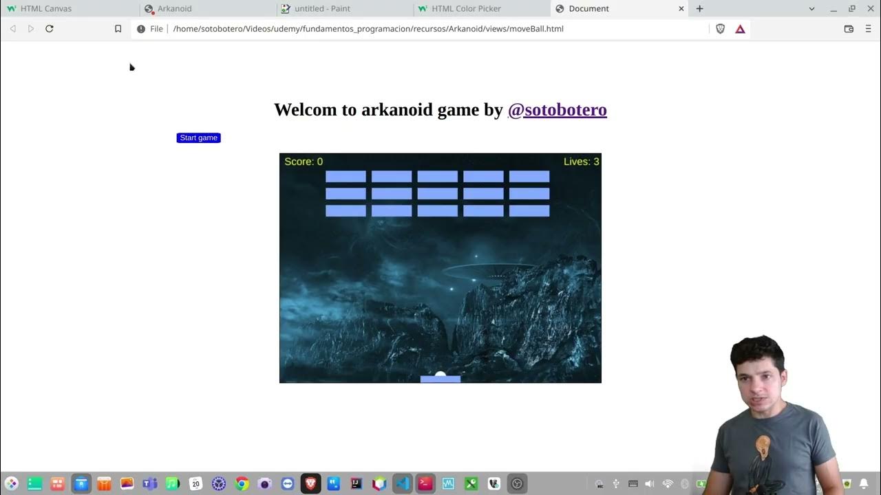 Dibujar ladrillos con javascript y html5 en canvas - YouTube