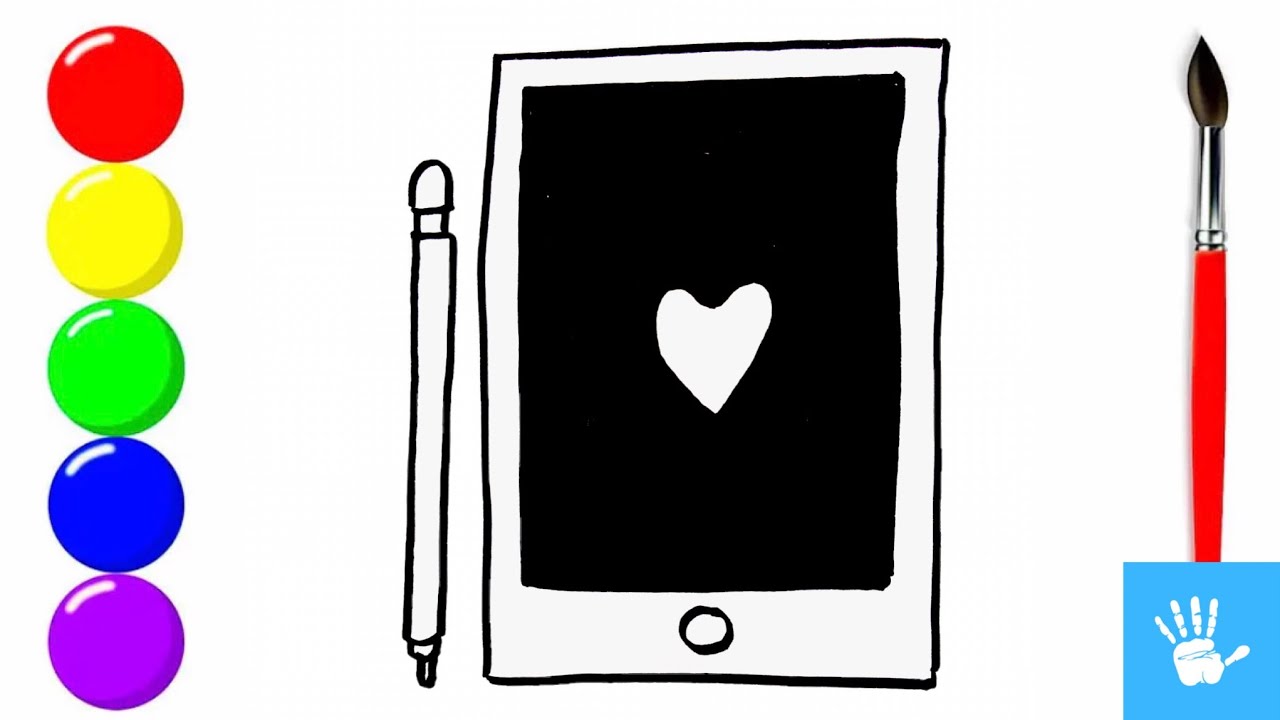 How To Draw an Ipad for Children | Iphone | Apple | Easy Drawing - YouTube