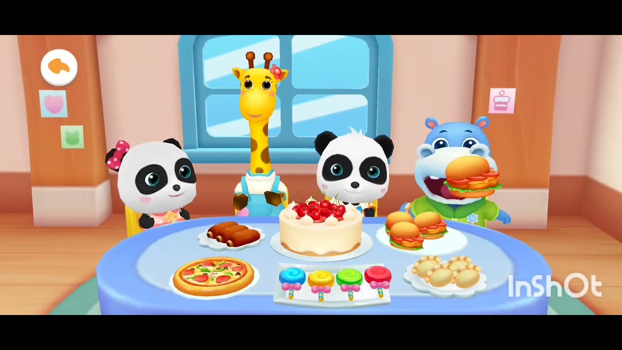 School bus /Eating food and go to flowers garden /English learning for ...