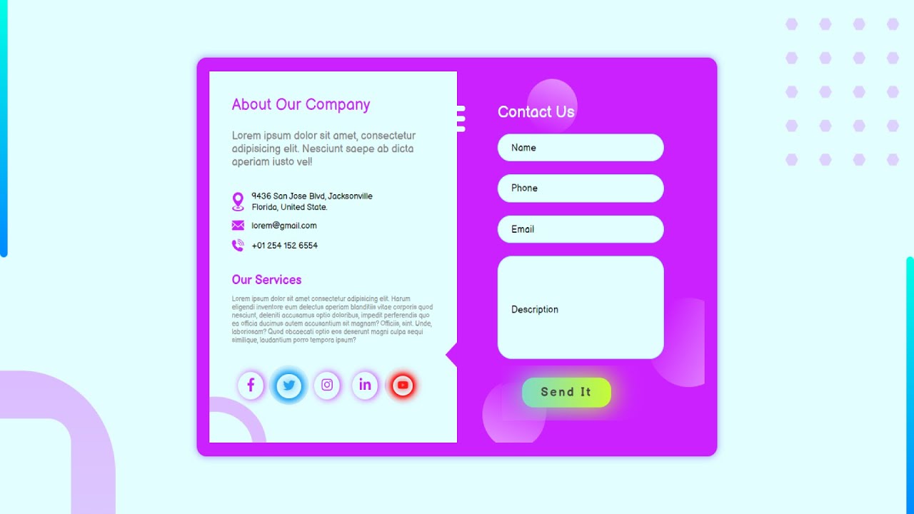 Working Contact Form Part 01 Responsive Html Css Java Script 0095