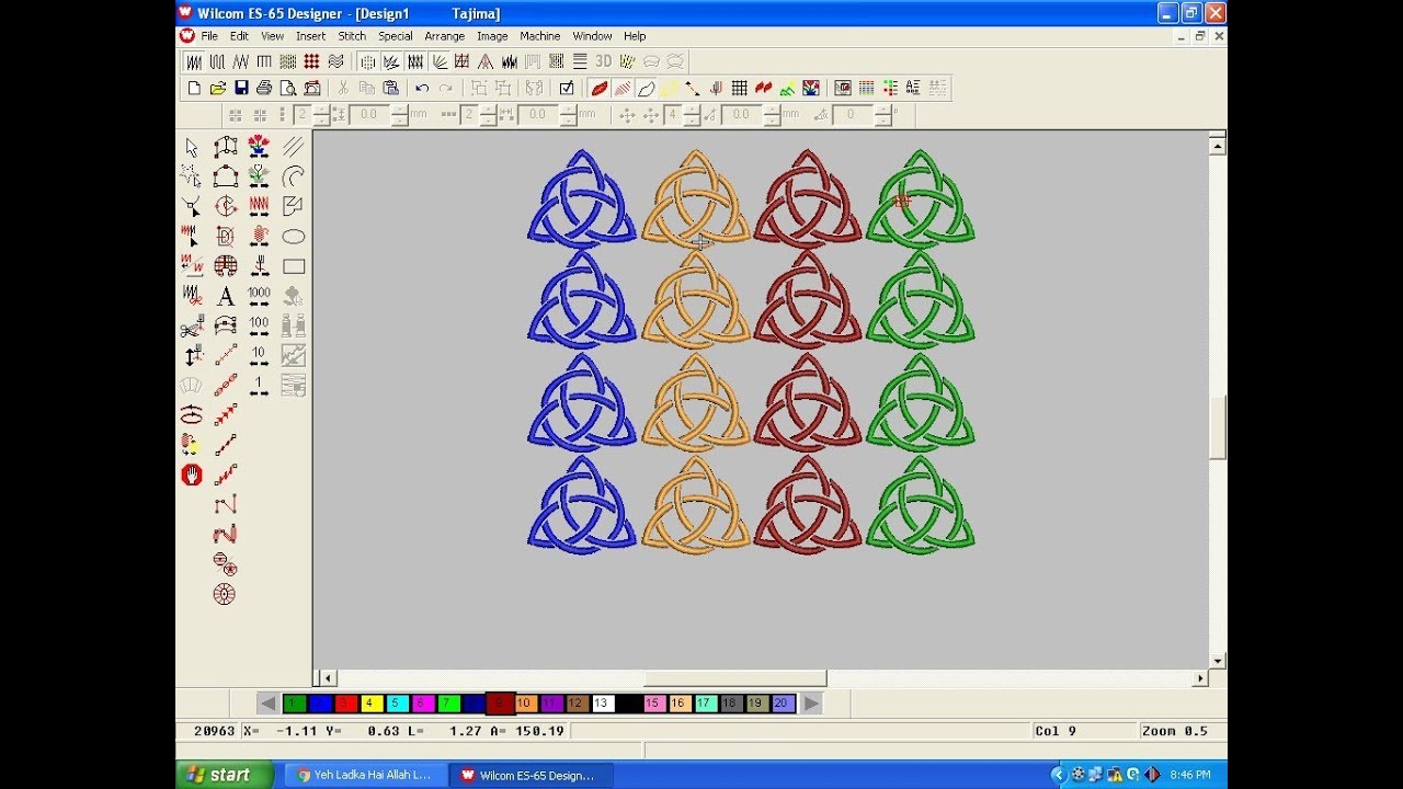 Wilcom Embroidery Designs || Embroidery Machine Design || Embroidery ...