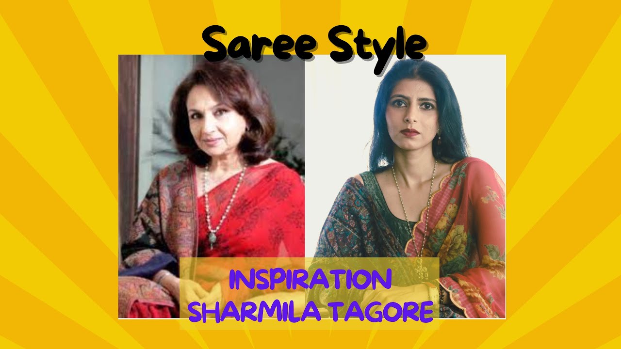 2 Beautiful Chiffon Saree Styling Inspired By Sharmila Tagore : Saree ...