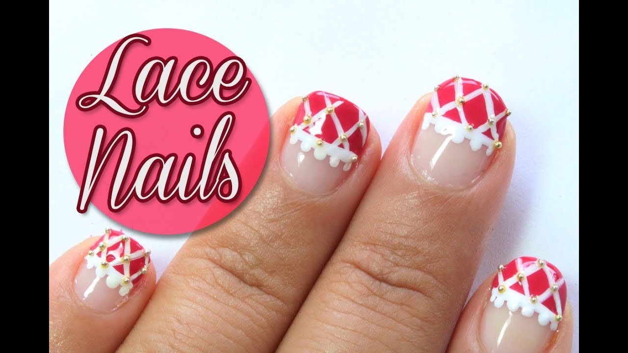 Easy Lace nails - YouTube