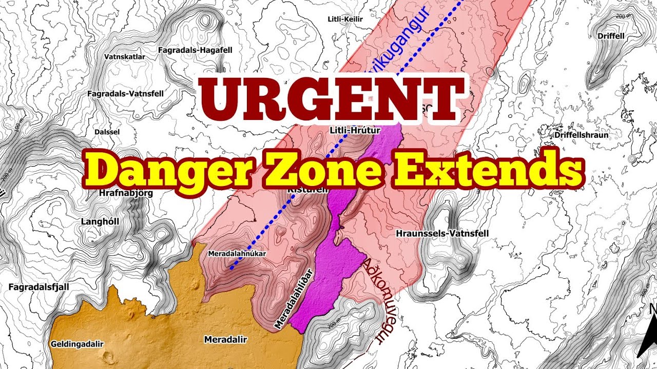Danger Zone Extended In Iceland Litli-Hrútur Fagradalsfjall Meradalir ...