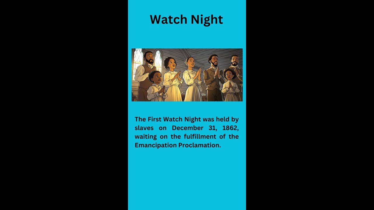 The First Watch Night Was Held By Slaves On December 31, 1962. # ...