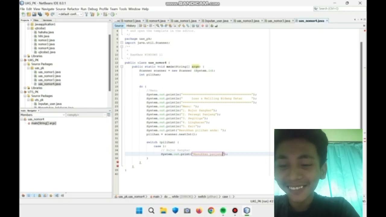 Project 4 "Membuat program menghitung luas dan keliling bidang datar di ...