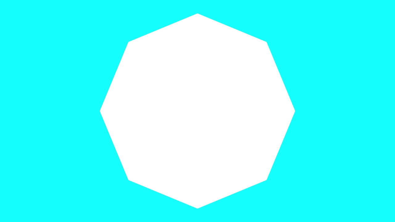 White Octagon Cyan Background Right To Left - YouTube