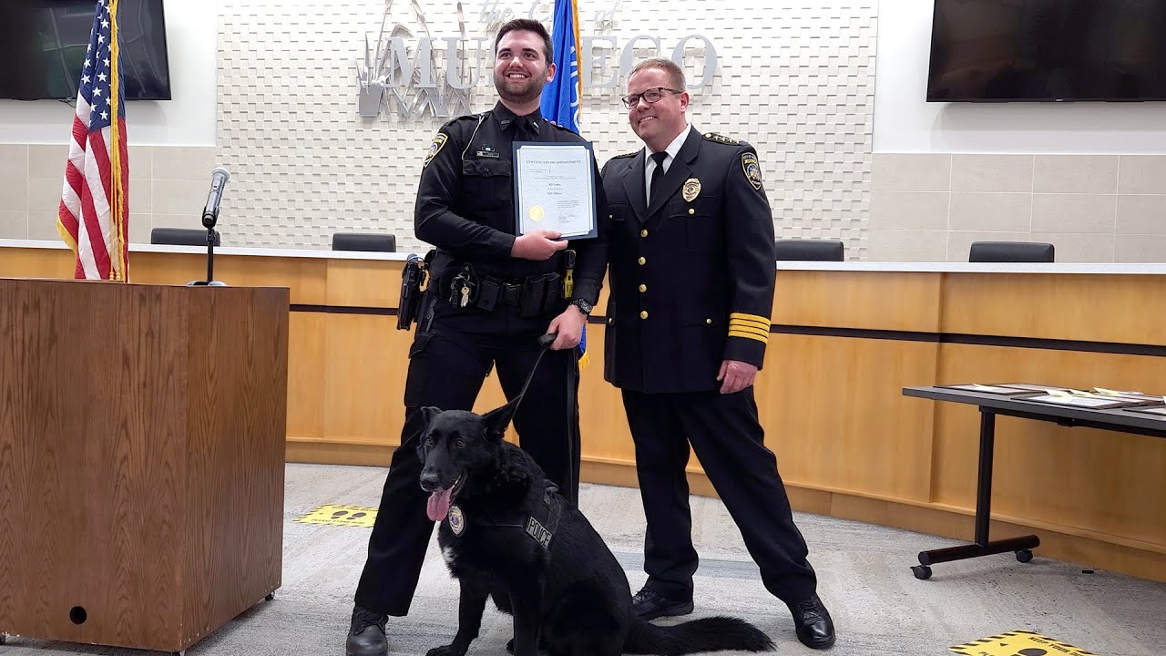 Muskego Police Department K9 Officer "Luka" Sworn in - May 16, 2023 ...