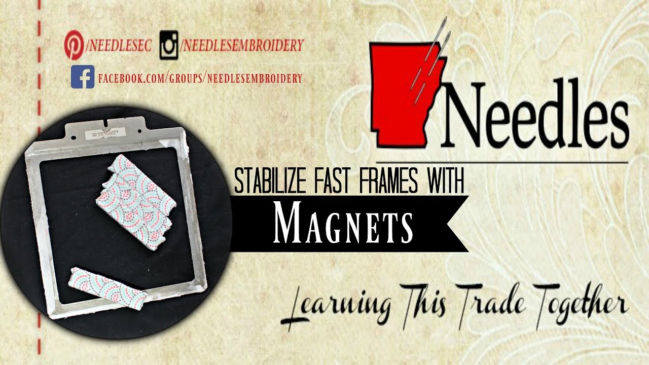 Stabilize your large Fast Frame with Magnets | Needles Embroidery - YouTube