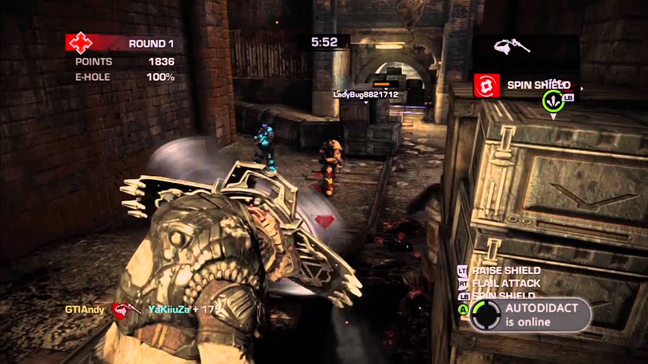 Gears Of War Judgment Overrun - Never Ending Spin Shield - YouTube