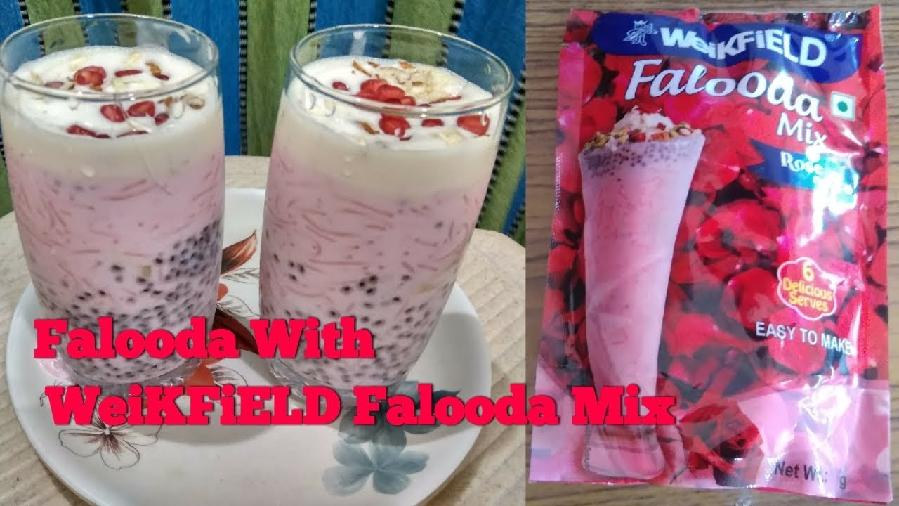 How to make Falooda with Falooda Mix || Rose Flavoured - YouTube