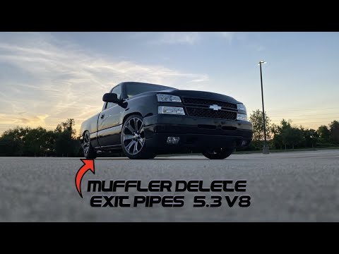 NBS SINGLE CAB GETS MUFFLER DELETE & EXIT PIPES ( LOUD POPS) - YouTube