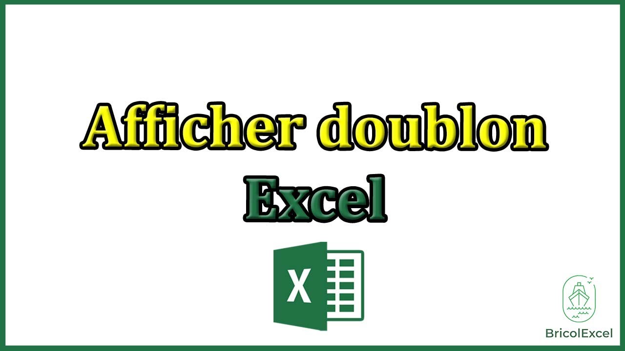 Comment afficher doublon sur excel - YouTube