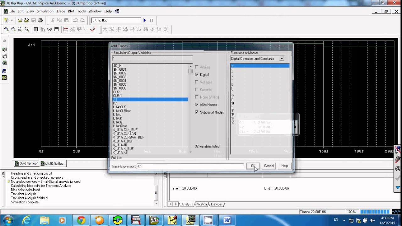 Digital: JK Flip Flop PSPICE - YouTube