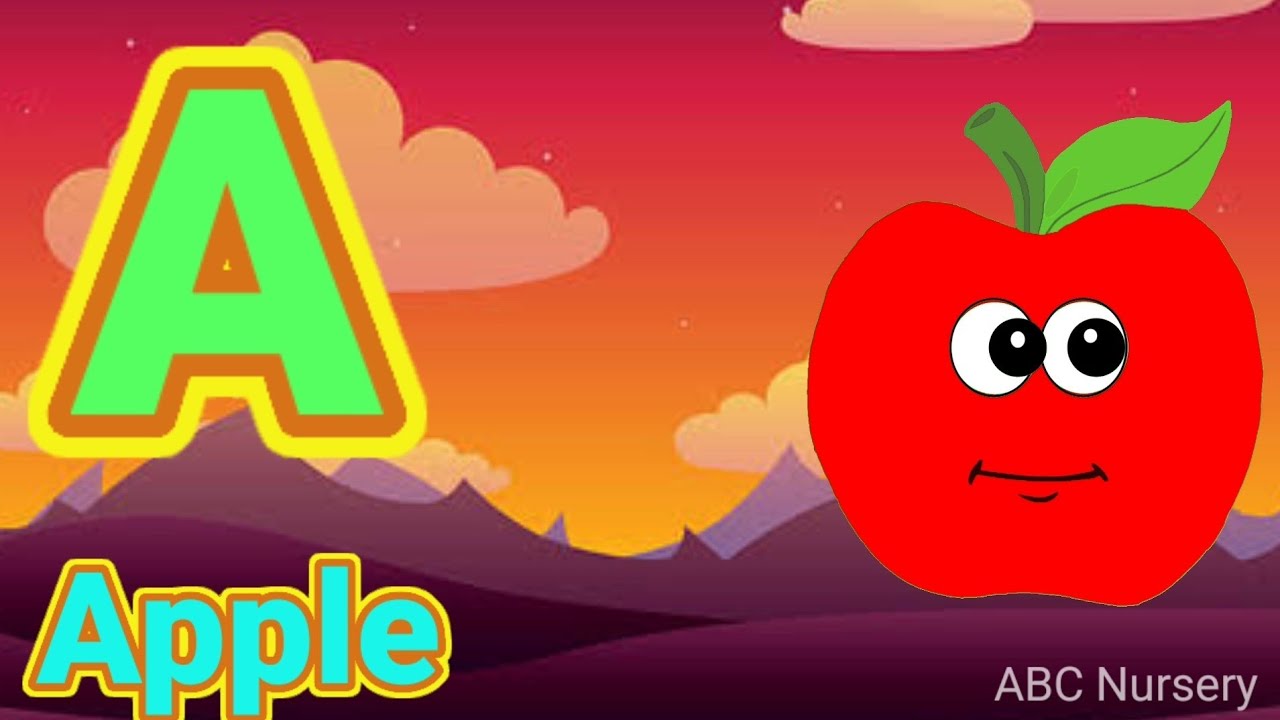 ABC learning@ ABC Nursery || A for Apple || B for ball || C for cat # ...