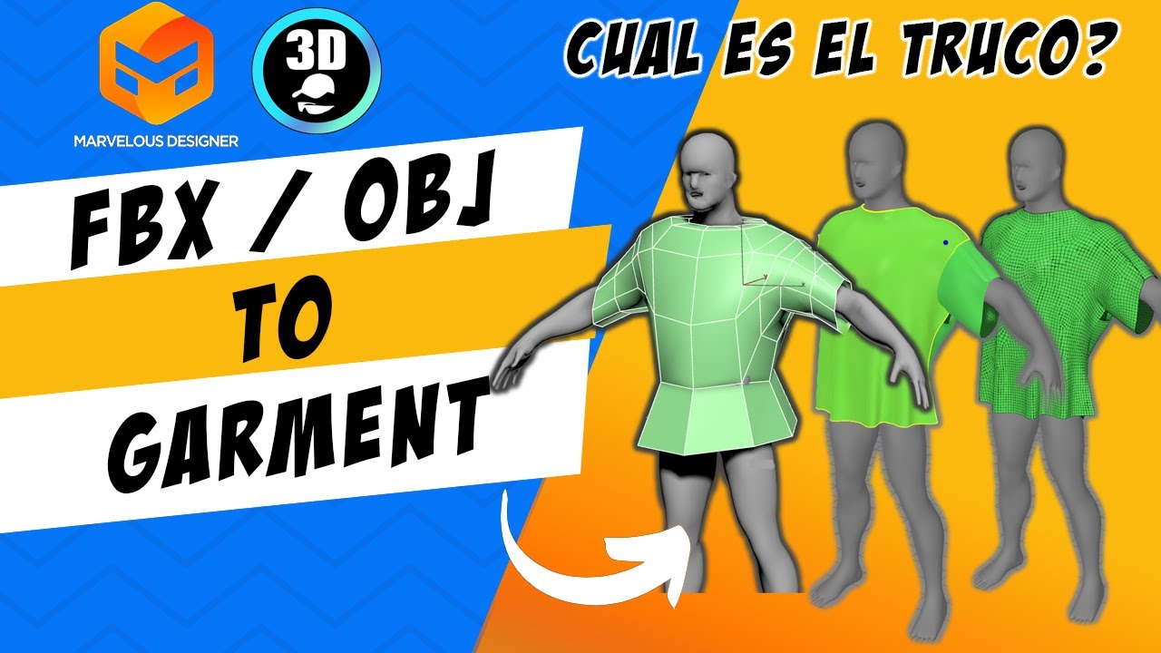 FBX - OBJ to Garment in Marvelous Designer - YouTube